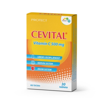 Cevital Vitamin C 500 mg, 30 tablets • Proizvod • Esensa