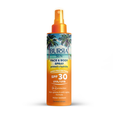 BURRA SUN Face & Body Spray SPF30, 200ml • Proizvod • Esensa